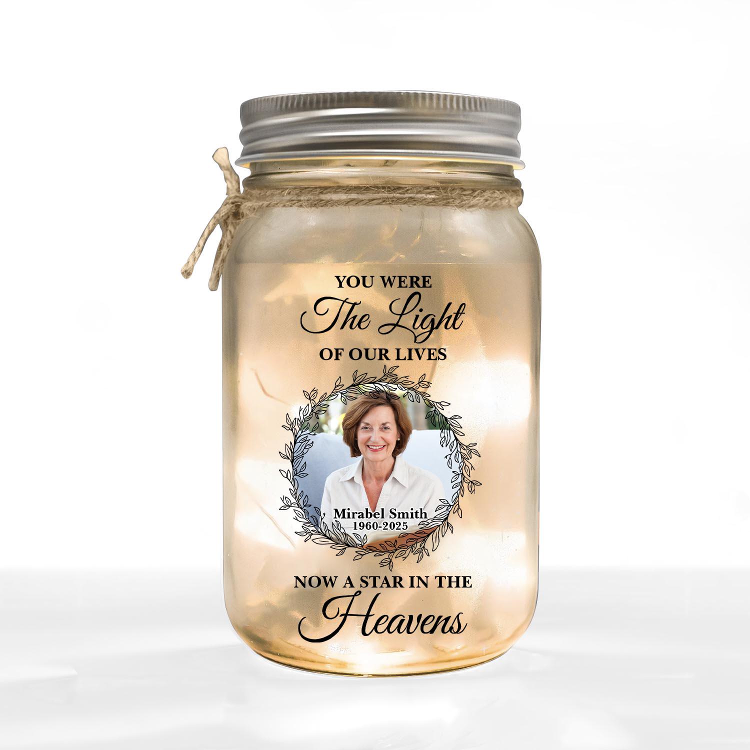 A Star in the Heavens - Personalized Mason Jar Light, Memorial Light ...