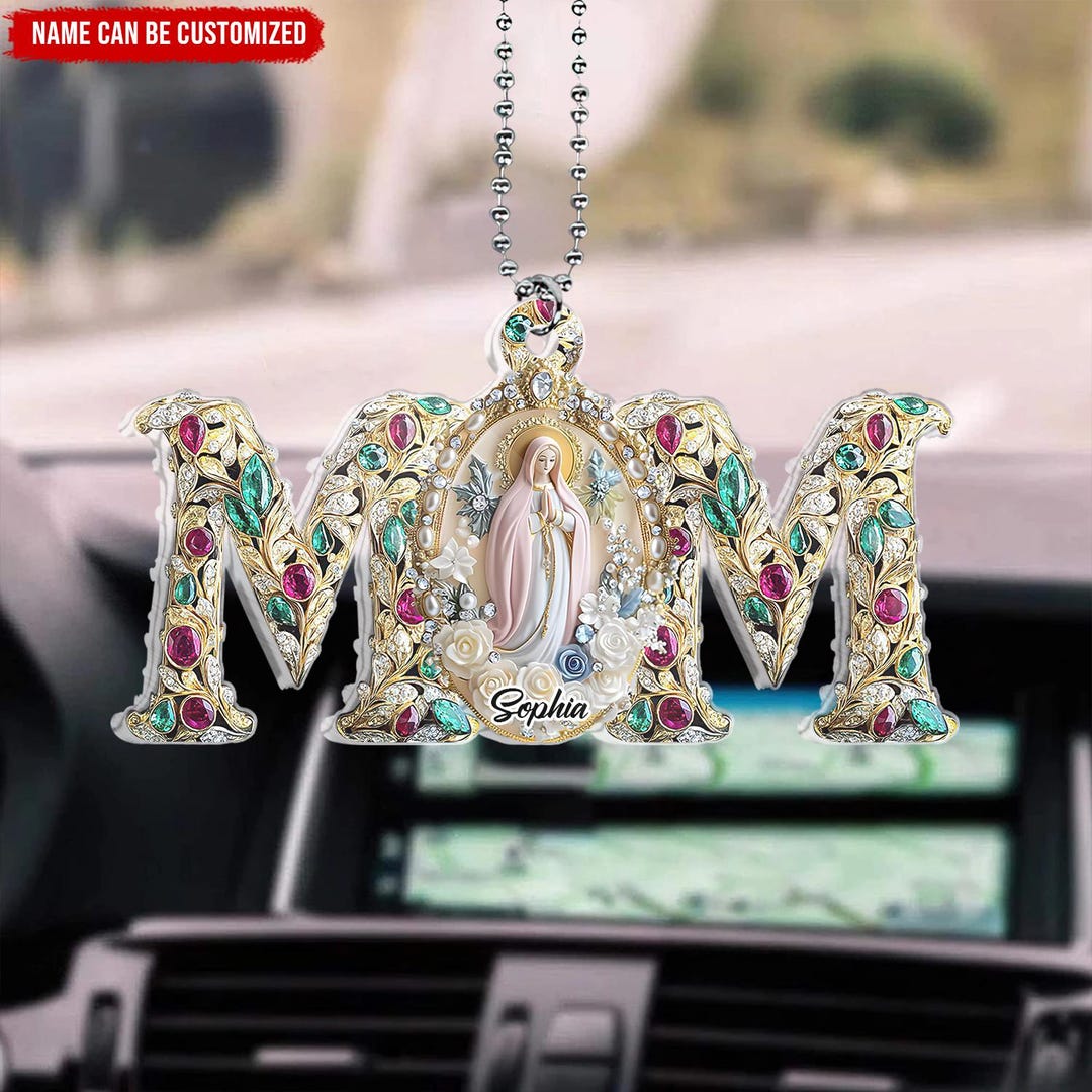 Faithful Mom - Personalized Acrylic Car Hanger, Mother's Day Gift ...