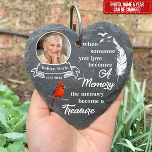 The Memory Becomes A Treasure | Personalized Slate | in Loving Memory ...