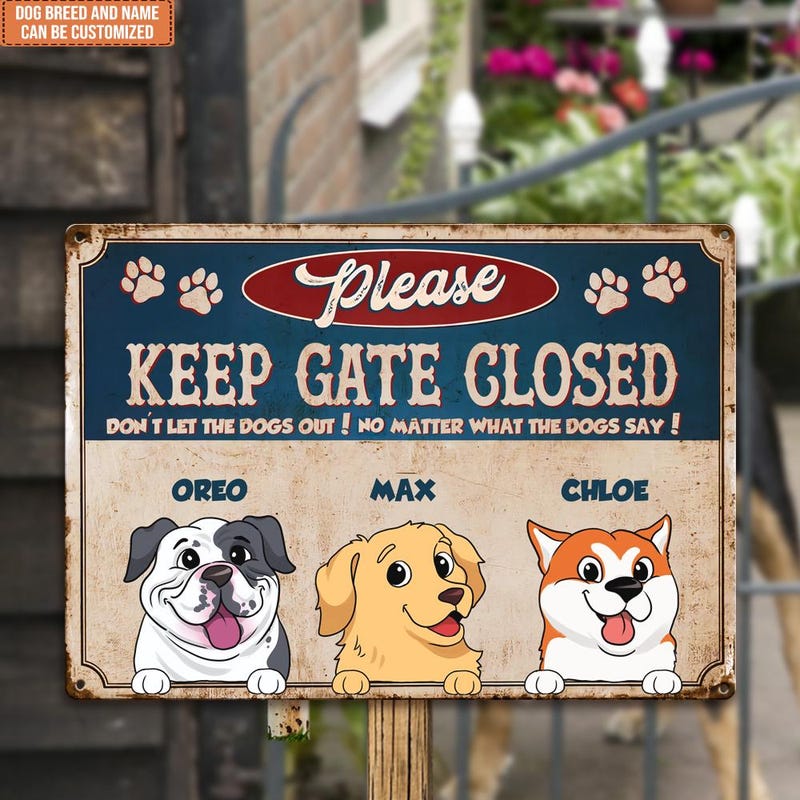 Dont Let Dog Out Sign - Etsy