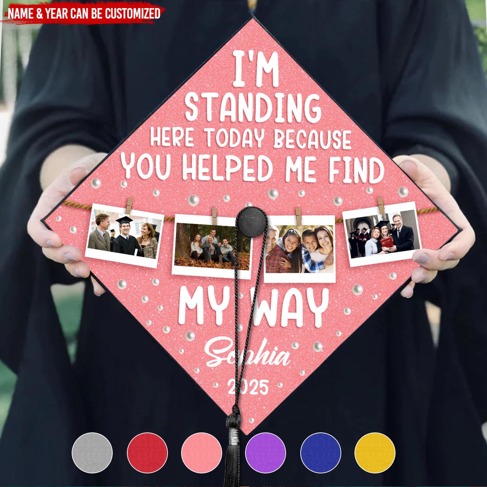 You Helped Me Find My Way - Personalized Cap Topper, Custom Photo ...
