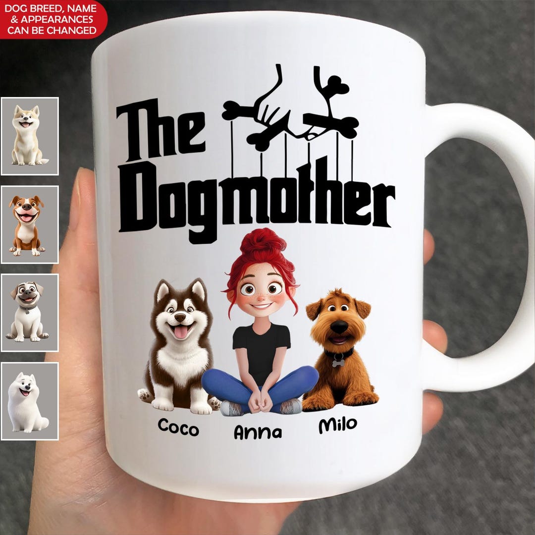 The Dog Mother - Personalized Mug, Funny Gift for Dog Mom, Dog Mama ...