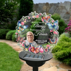 Missing You Always & Remembering You Forever Personalized Solar Light ...