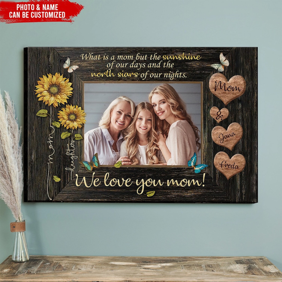 Personalized Canvas Gift for Mother's Day Gifts for Mom Happy Mother's ...