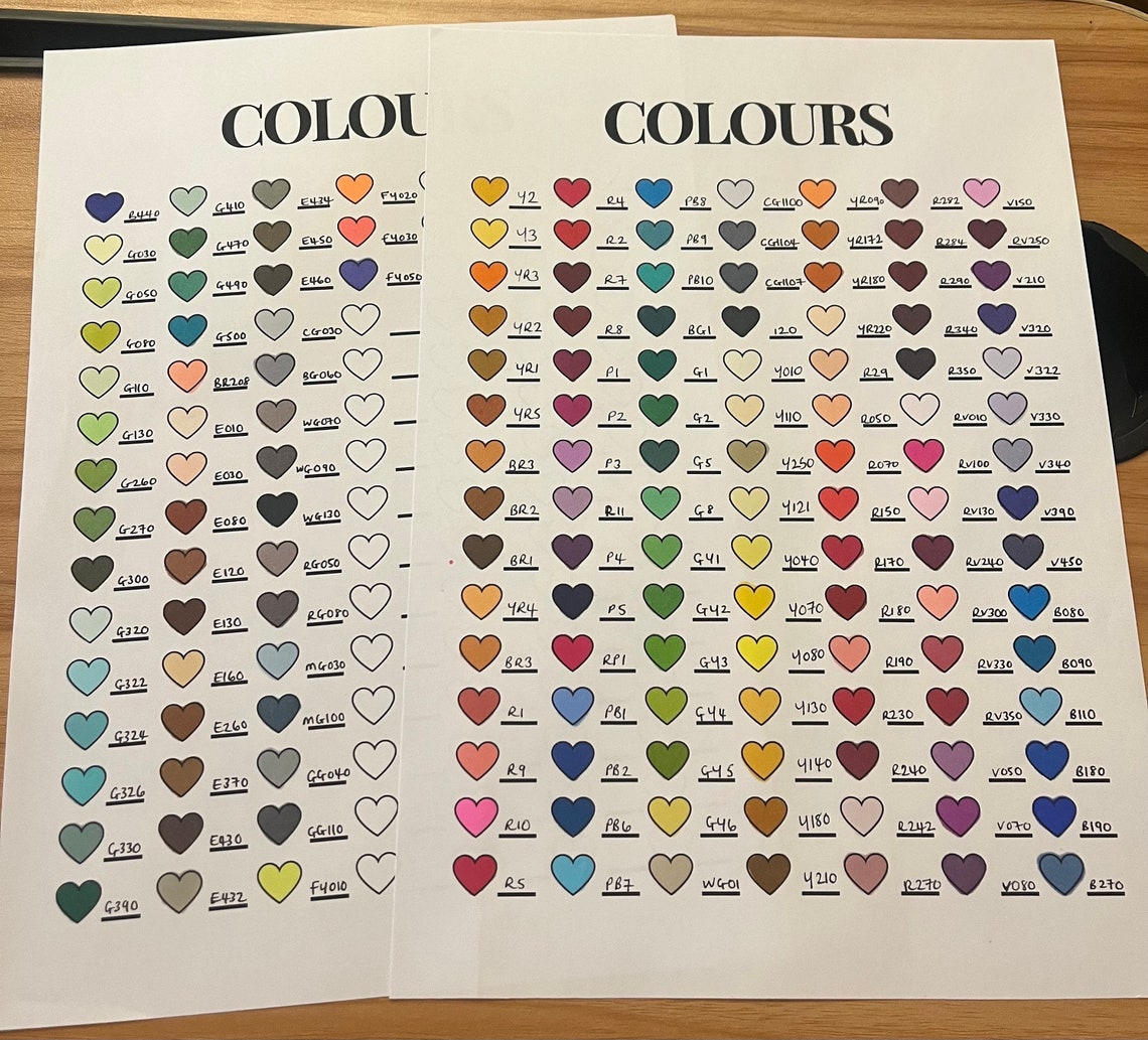 Colour Swatch Page - Etsy