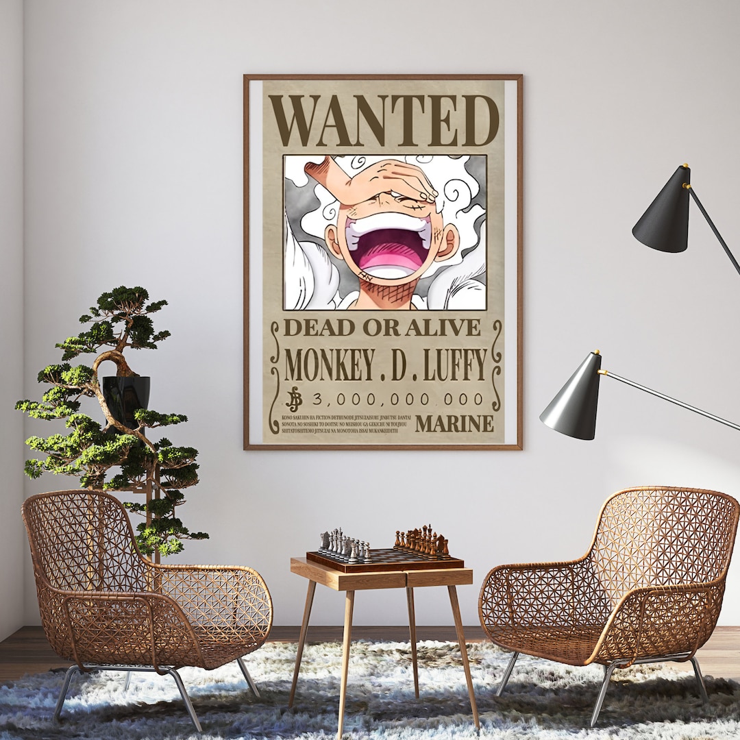 Anime Onie Piece Monkey D. Luffy Wanted Poster Gear 5 Nika - Etsy France