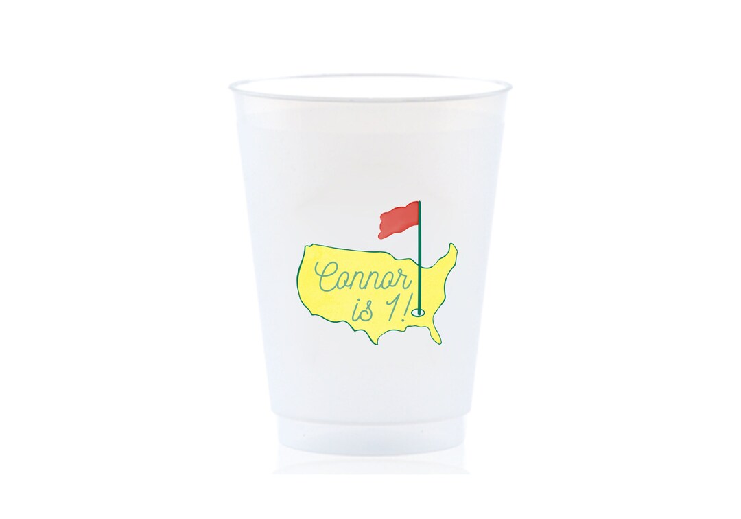 Golf Party Cups, Watercolor Master's Birthday Party, Golf Cups, Athens ...