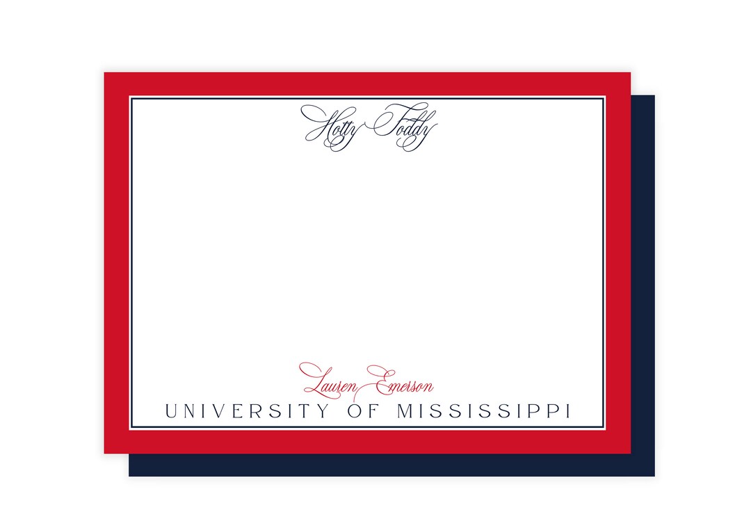 Mississippi College Stationery Mississippi Stationery Graduation Gift ...