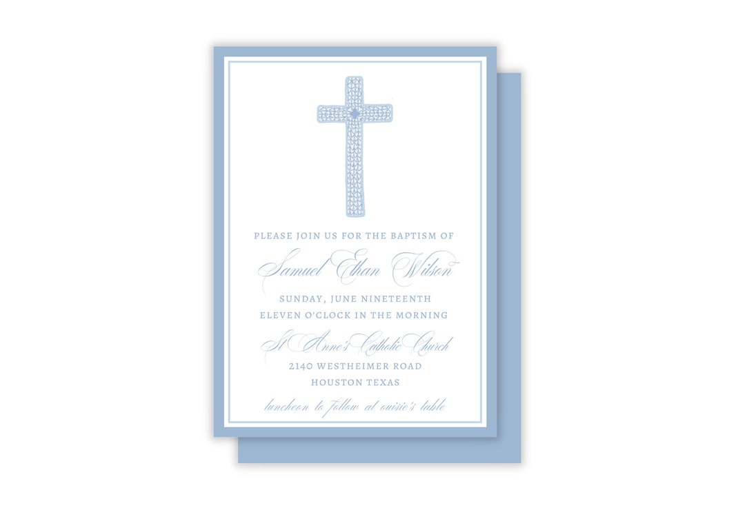 Baptism Invitation, Custom Watercolor Baptism Baptism, Herend Inspired ...