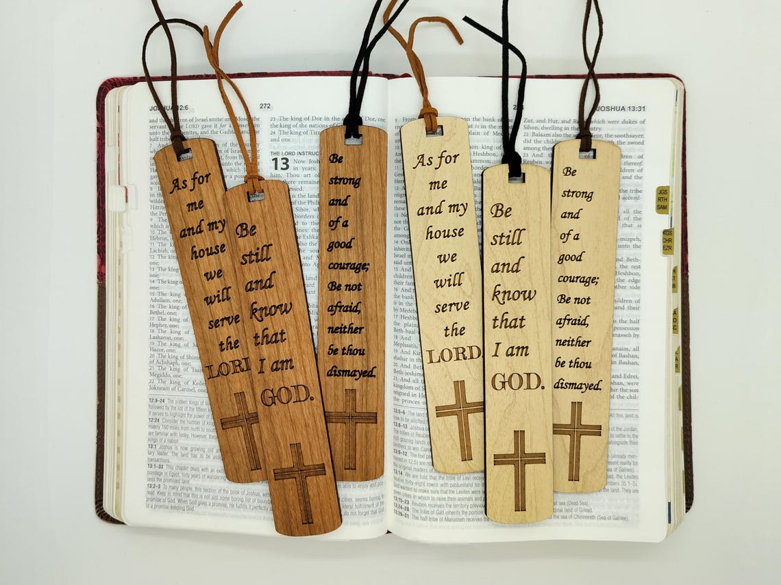 Christian Bookmark With Engraved Cross Cut File for Laser ...