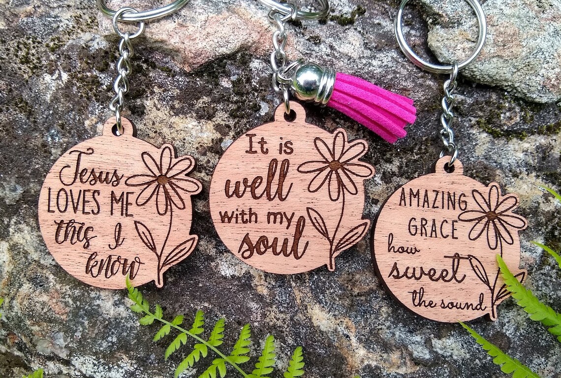 Inspirational Hymns Keychain SVG Bundle Positive Affirmations - Etsy