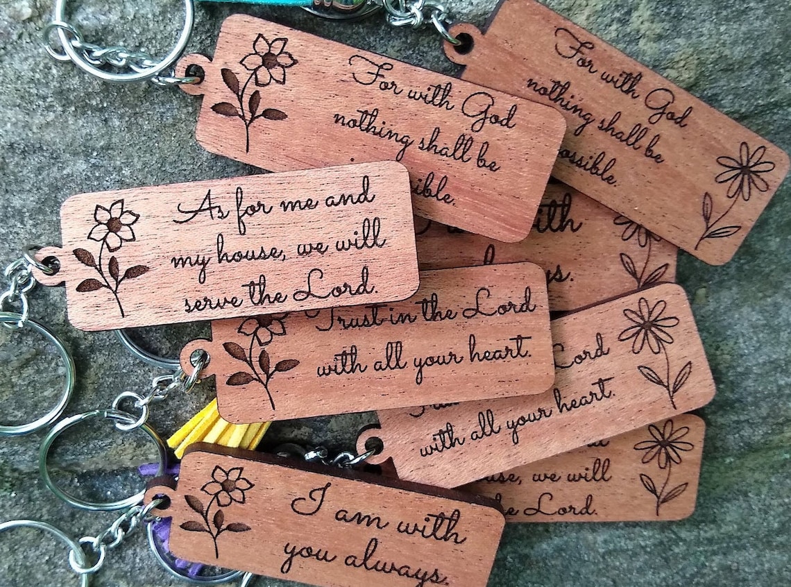 Scripture Keychain Bundle SVG, Faith Key Chain Digital Download ...