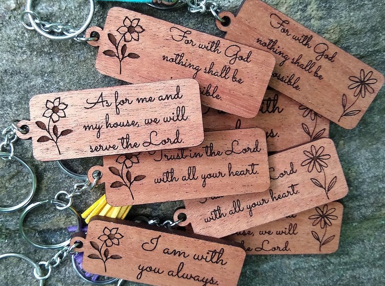 Scripture Keychain Bundle SVG, Faith Key Chain Digital Download ...
