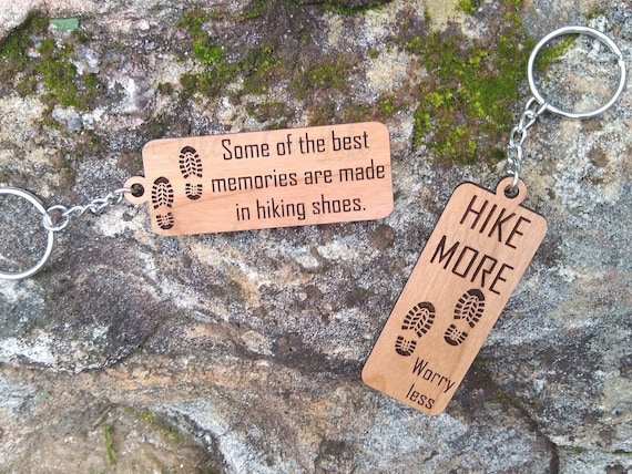 Hiking Keychain SVG for Glowforge Digital File for Laser | Etsy