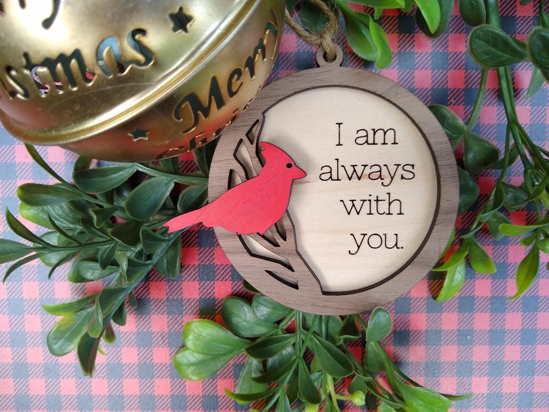 Layered Cardinal Memory Ornament SVG, 3 Phrases With Options to ...