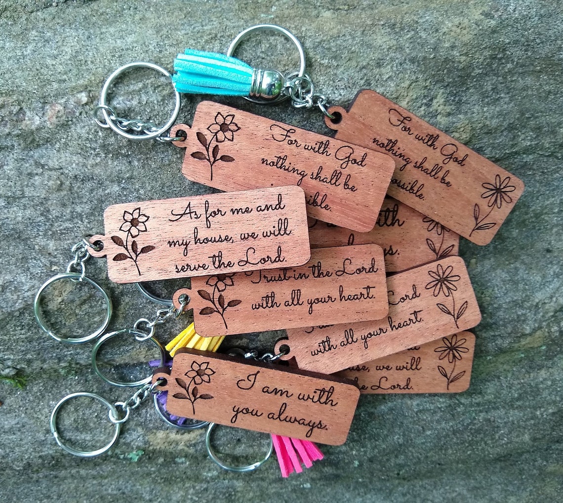 Scripture Keychain Bundle SVG Faith Key Chain Digital - Etsy