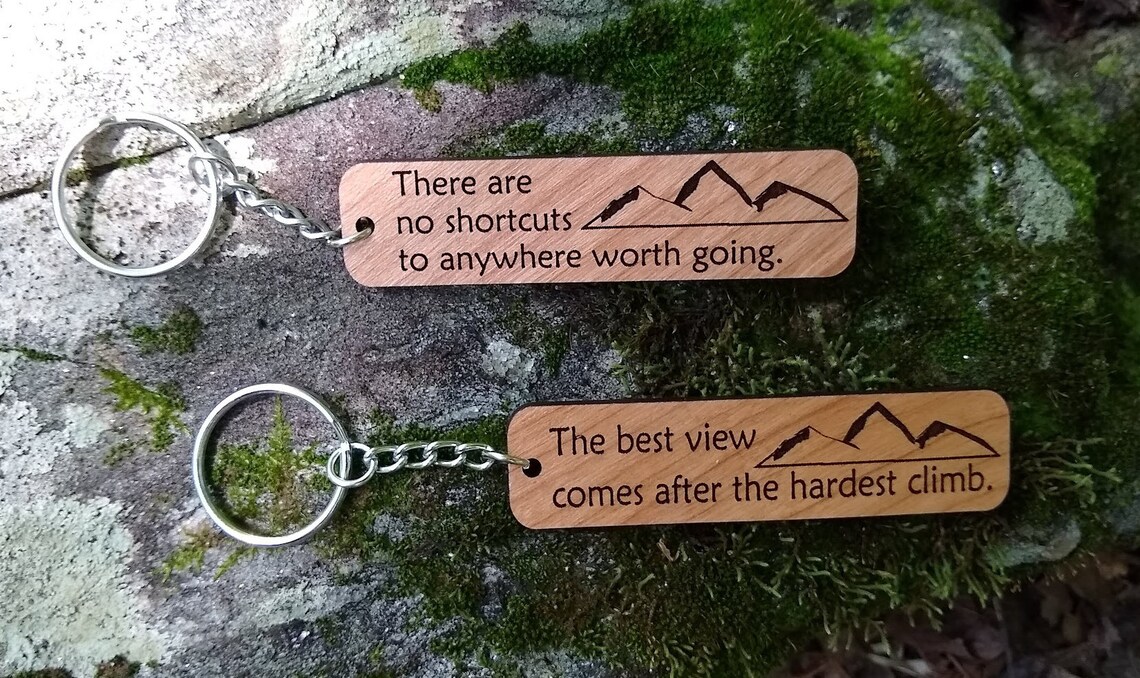 Mountain Keychain SVG for Glowforge, Key Chain Template, Glowforge ...