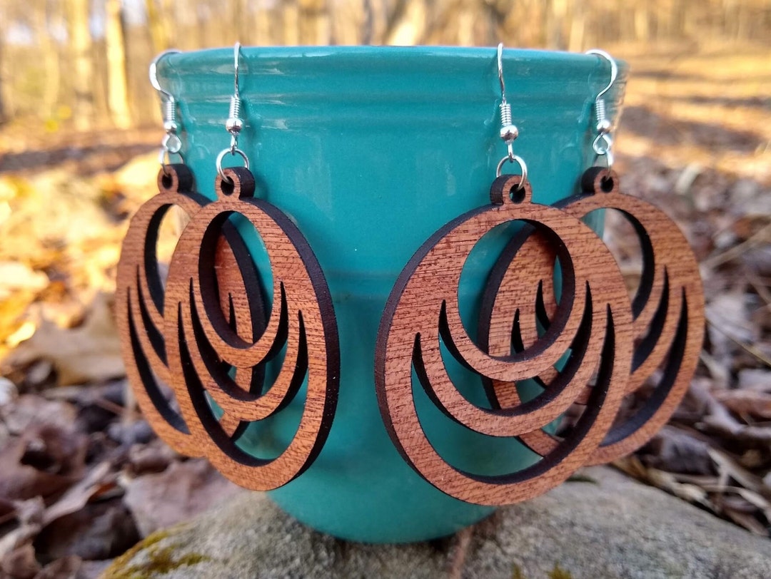 2 Pair Hoop Earring SVG, Digital Cut File, Round and Oval Earring ...