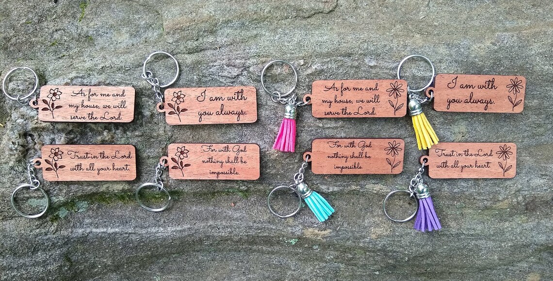 Scripture Keychain Bundle SVG Faith Key Chain Digital - Etsy