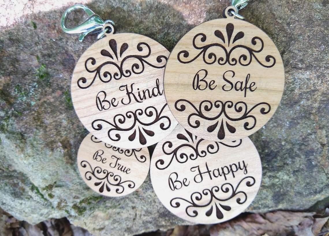 Be Kind SVG Motivational Key Chains SVG for Glowforge Quotes | Etsy