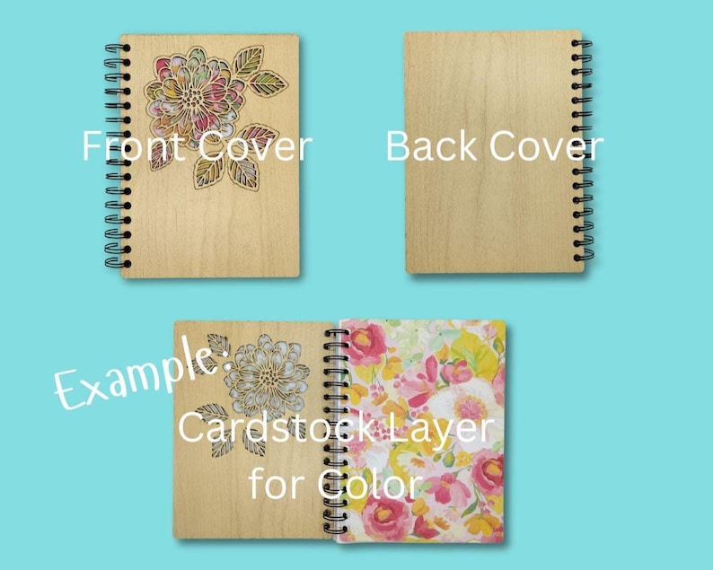 Journal Cover With Dahlia SVG, Laser Cut File for Notebook, Pen and ...