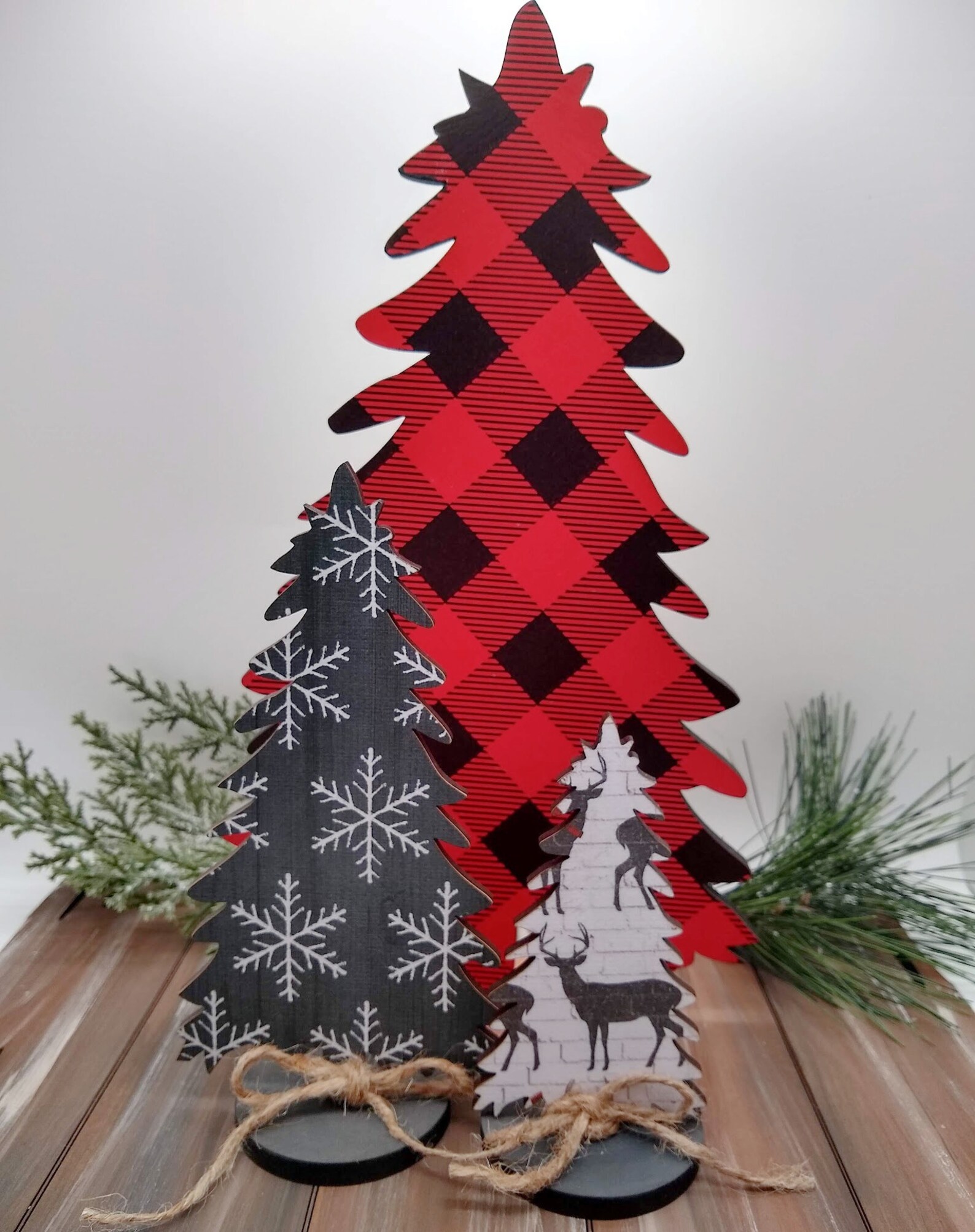 Stand Alone Trees SVG for Glowforge Laser Christmas Mantel - Etsy