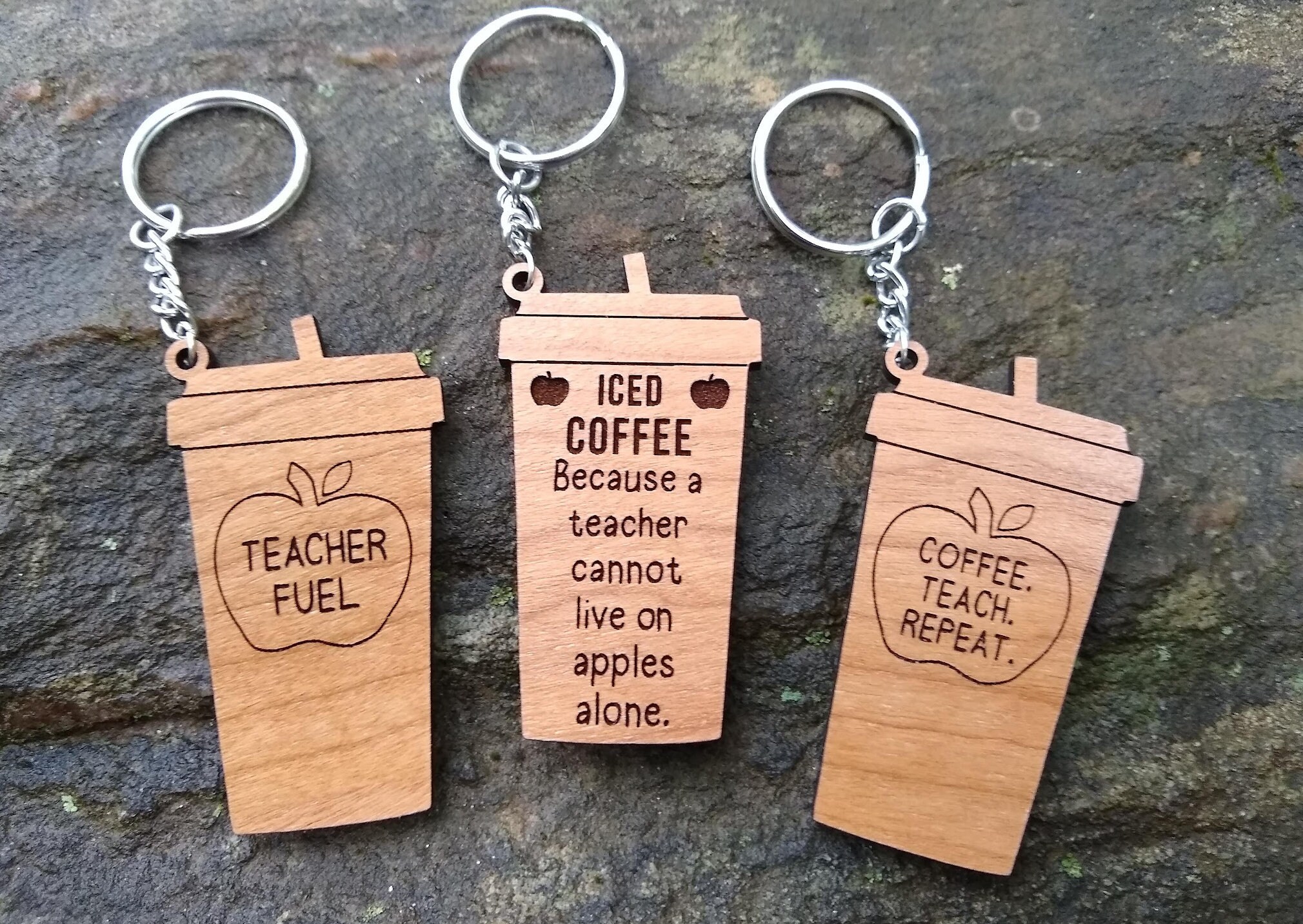 Coffee Key Chain SVG for Teacher Iced Coffee Keychain SVG - Etsy