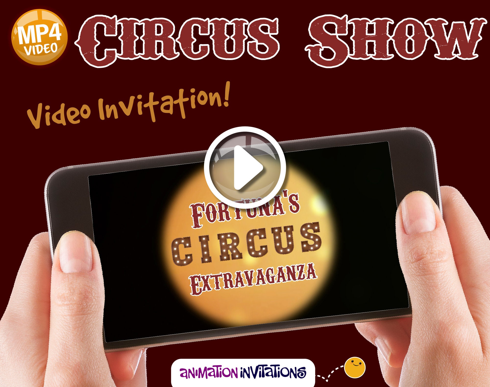 Circus Spotlight Invite Carnival Invitation Fair Party - Etsy