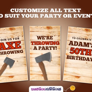 Axe Throwing Video Invitation. Axe Throwing Birthday Party Invite ...