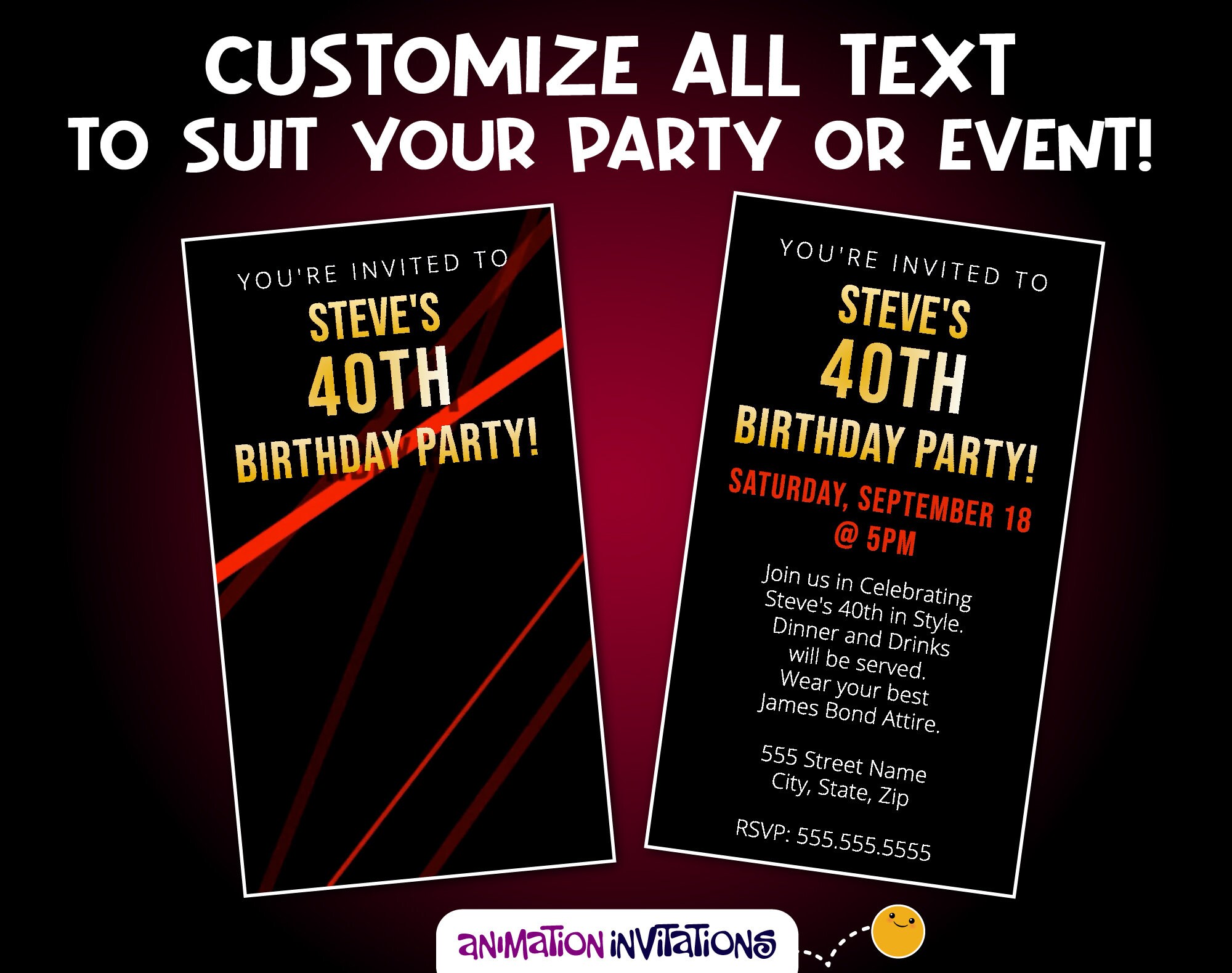 Spy Party Video Invitation 007 Party Theme Mission Impossible Themed ...