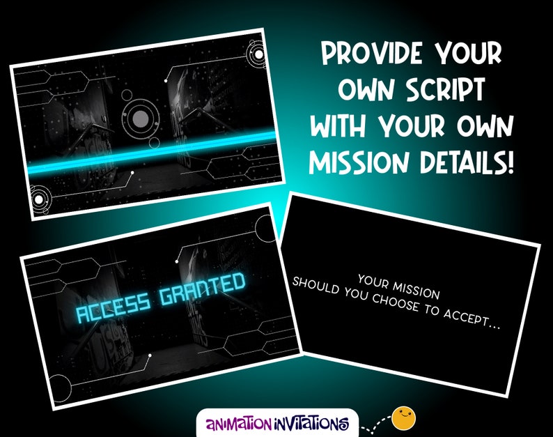 Secret Agent Mission Invitation | Spy Party Invitation | Escape Room ...