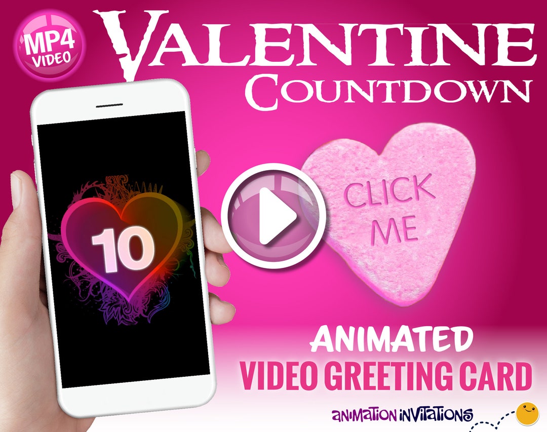 VALENTINE VIDEO CARD | Valentine Countdown | Heart Video Card | Happy ...