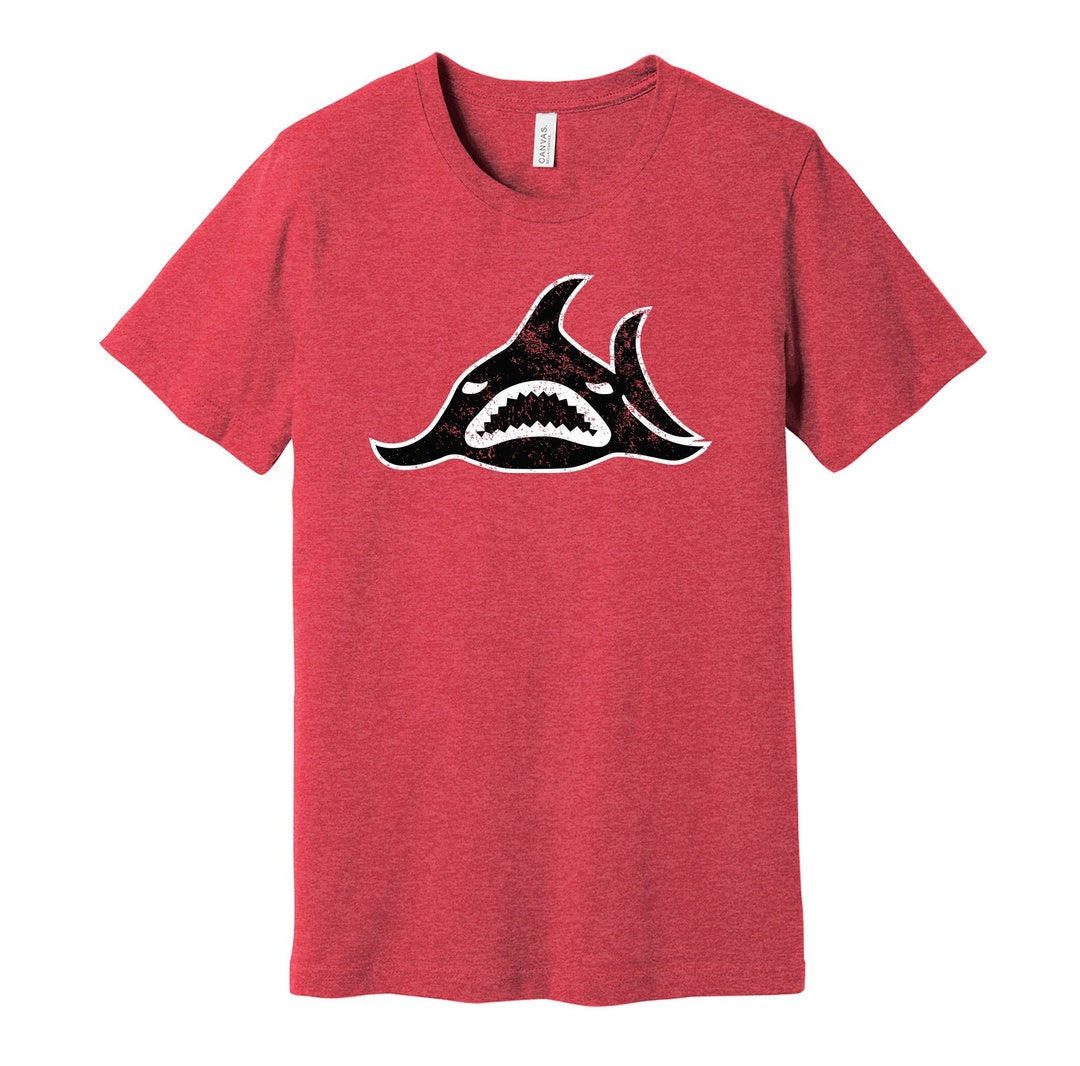 Los Angeles Sharks Throwback Tee - Retro Distressed Logo Defunct Hockey ...