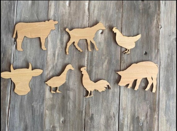 Painting Kits & How To farmhouse crafts farm cutout 12 inch unfinished ...