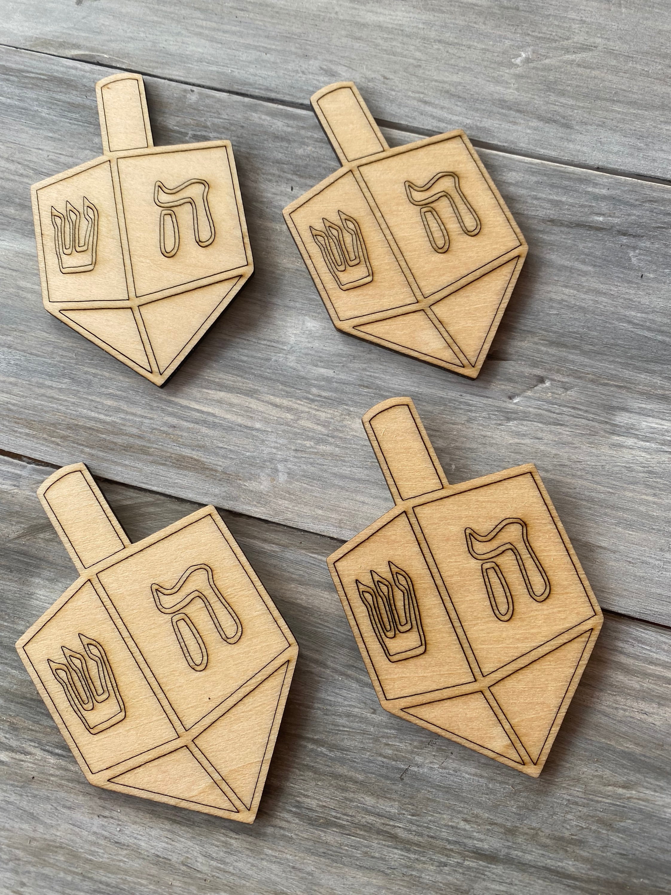 Dreidel Wood Cutout - Etsy