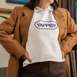 Yapper Embroidered Sweatshirt, Funny Meme Shirt, Trendy Crewneck, Gen Z ...