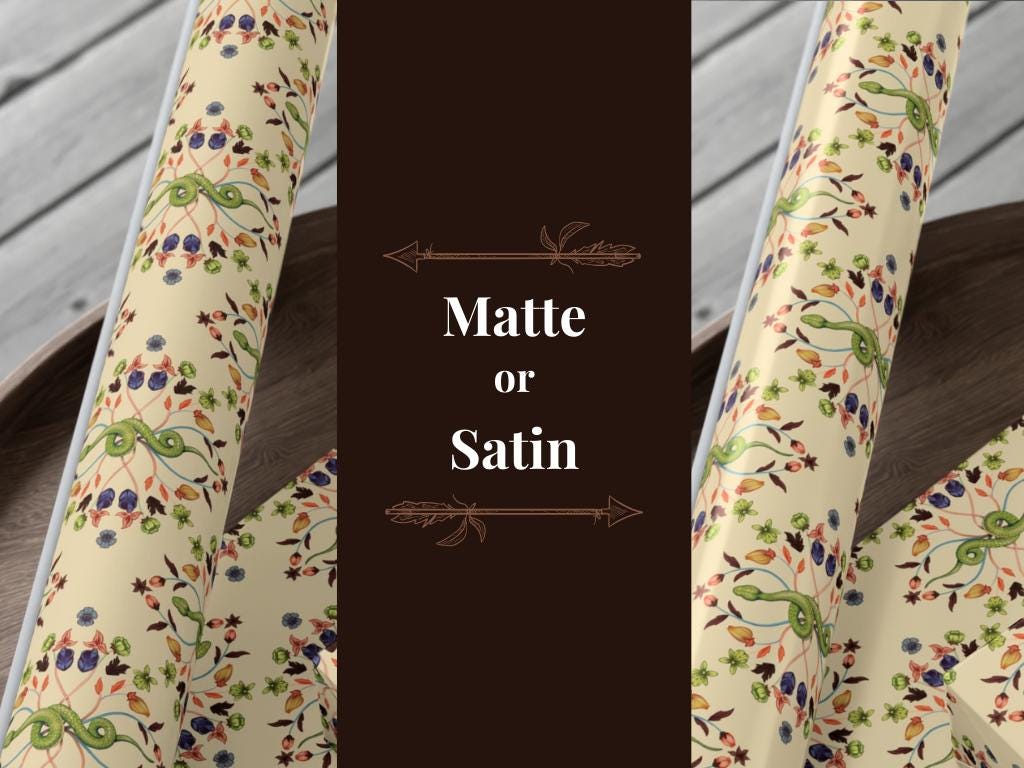 Wrapping Paper, Snakes and Flowers Gift Wrap, Pastel Vibes, Herpetology ...