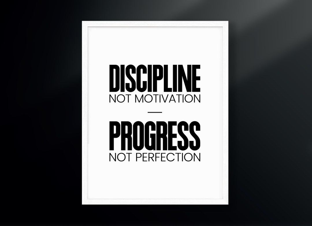 Discipline Not Motivation Progress Not Perfection | Gym Decor, Fitness ...