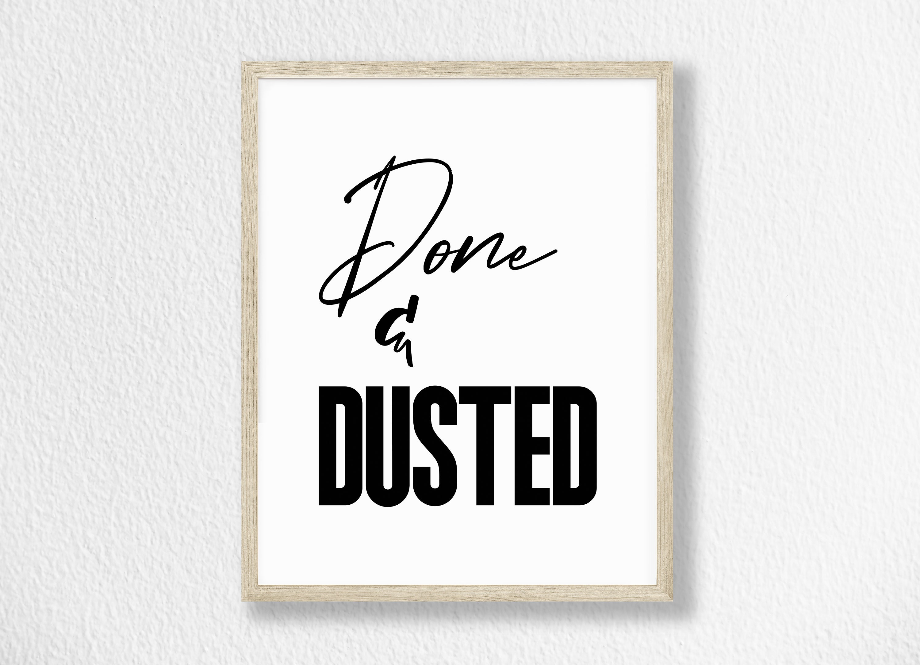 Done & Dusted Gym Decor Fitness Poster Leanne Hainsby Digital Download ...