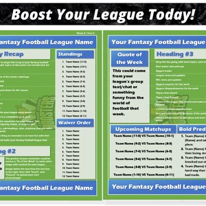 Fantasy Football Newsletter | Instant Download | Microsoft Word | 2 ...