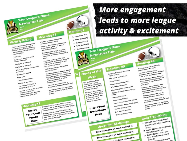 Fantasy Football Newsletter Template