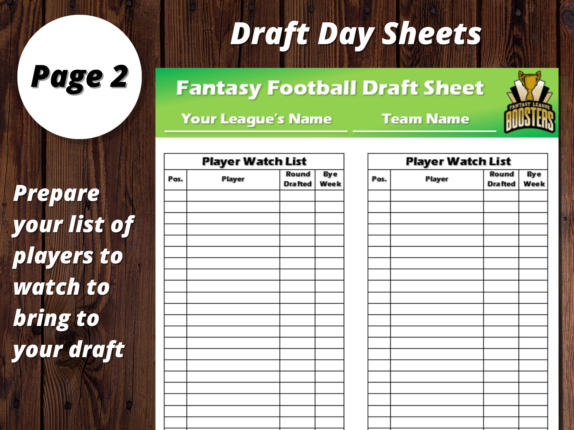 Fantasy Football Draft Kit | Draft Sheets | Draft Recap | League Awards ...