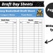 Editable Fantasy Basketball Draft Sheets | 2024 Season | Microsoft Word ...