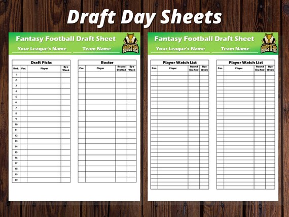 Football Draft Spreadsheet