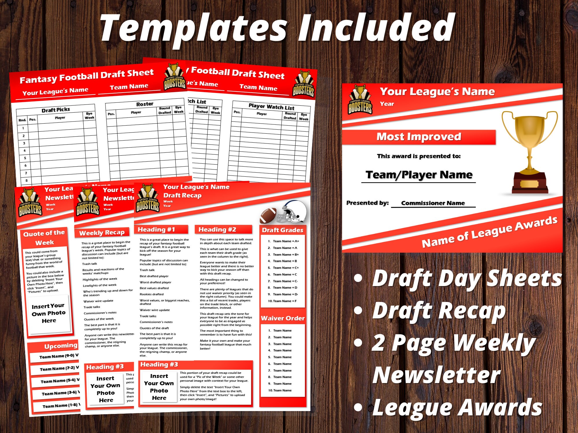 Fantasy Football Draft Kit 2025 | Draft Sheets | Draft Recap ...