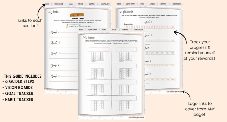 The Goal Digger | Digital Goal Setting & Tracker Guide - Etsy