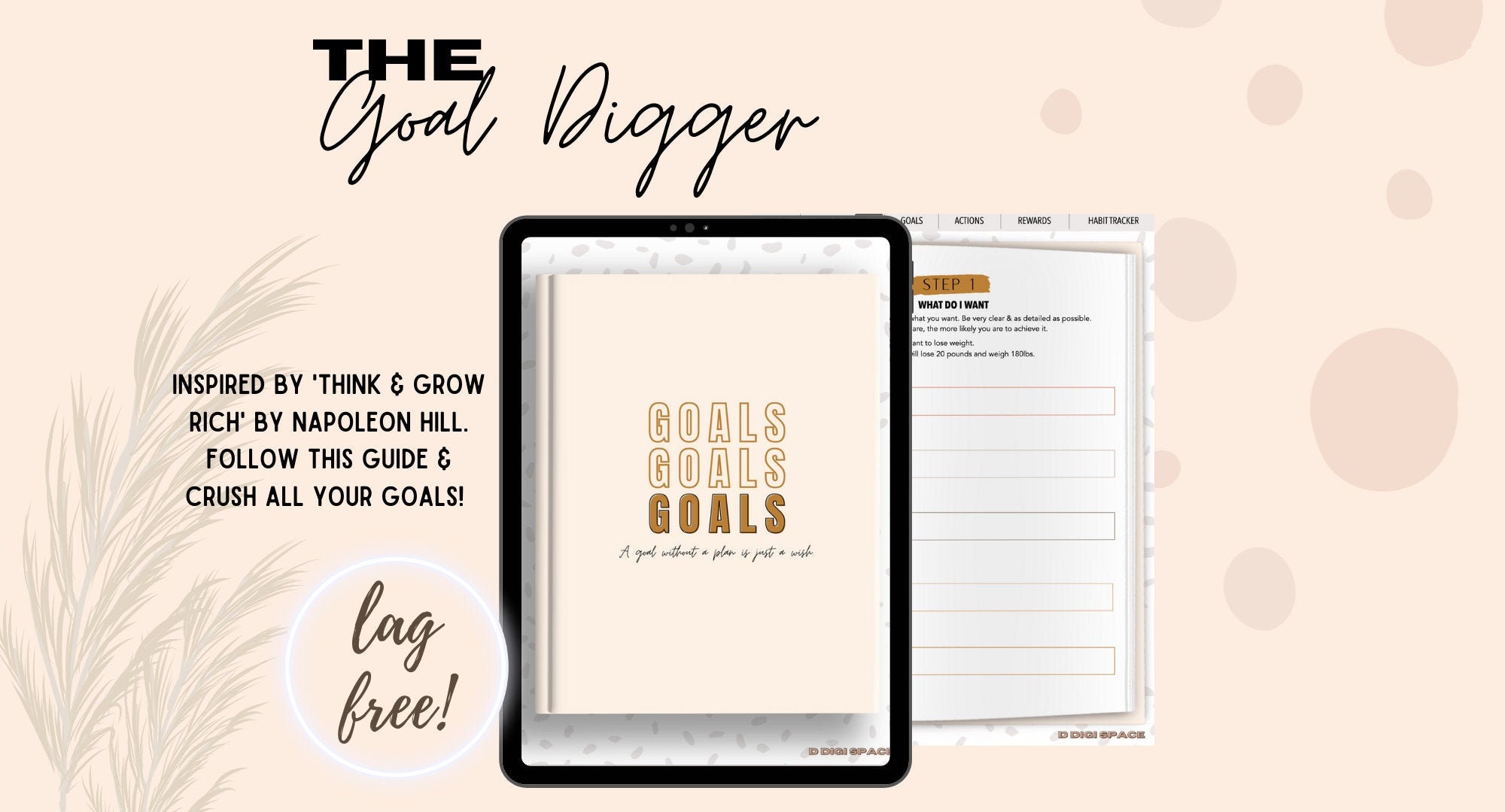 The Goal Digger | Digital Goal Setting & Tracker Guide - Etsy
