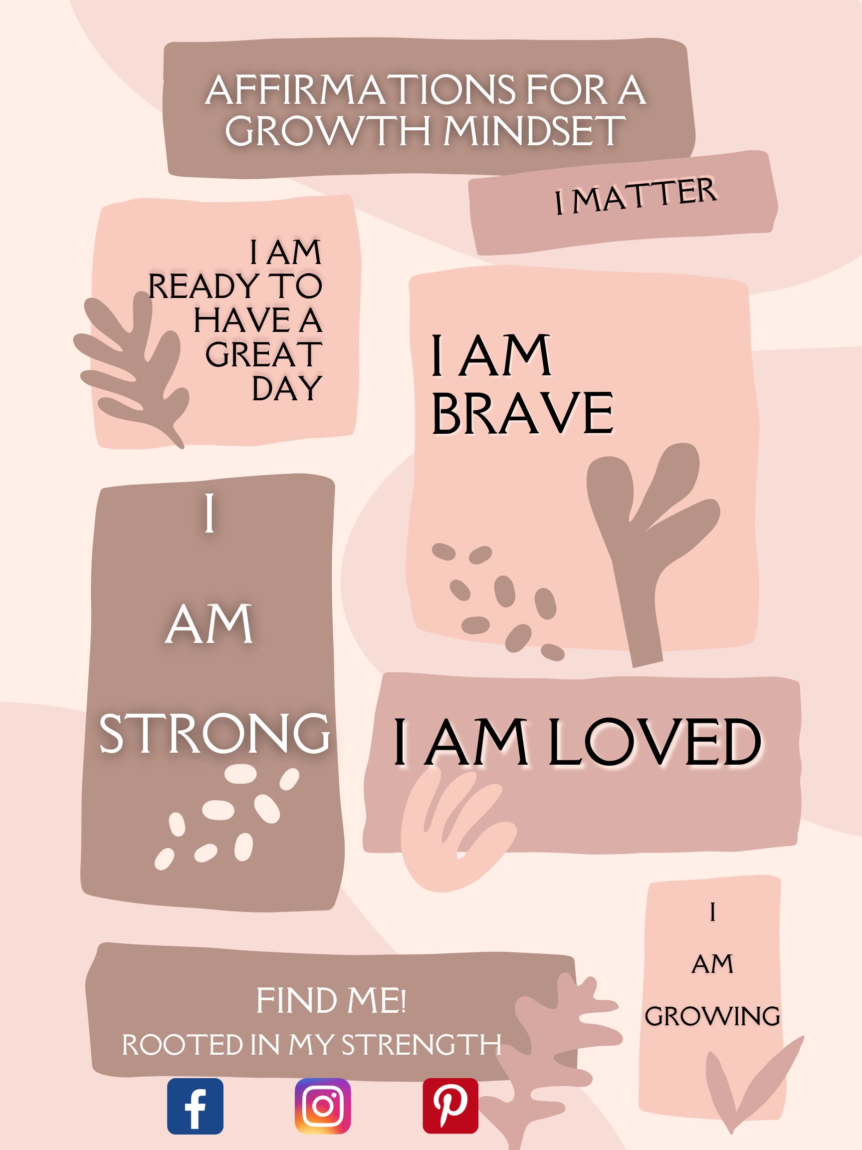 Growth Mindset Affirmation Poster Pack - Etsy