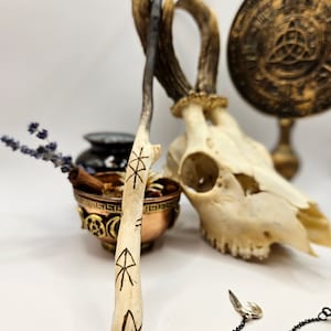 White Willow Detatchable Charm Wand, Rune Wand, Charm Wand, Pagan Wand ...