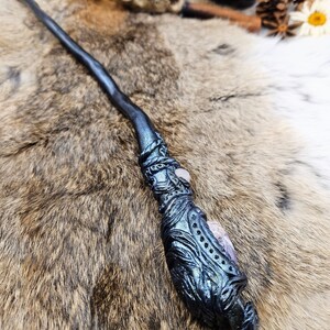 White Willow Iridescent Wand, Crystal Wand, Colors Shift Wand, Witch ...